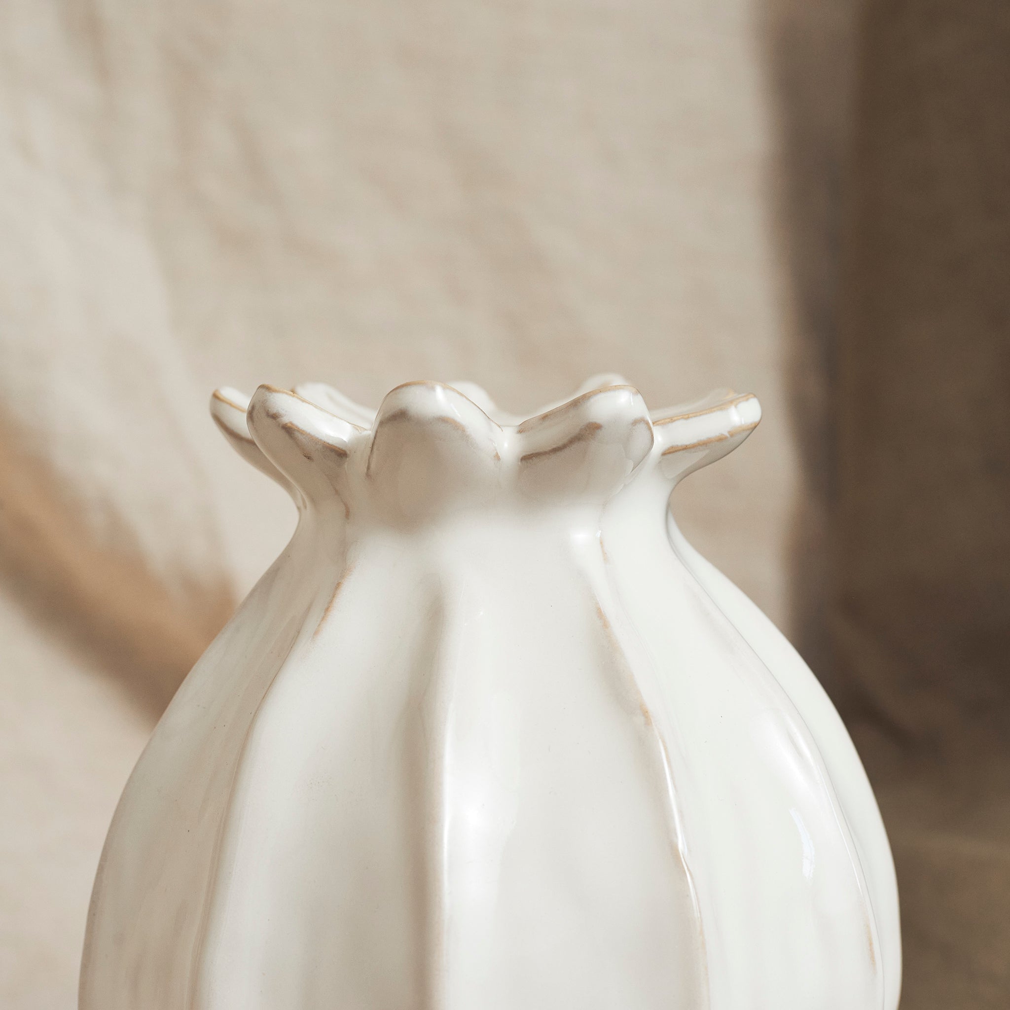 Lilian Vase (large) - white – Caboose Homeware