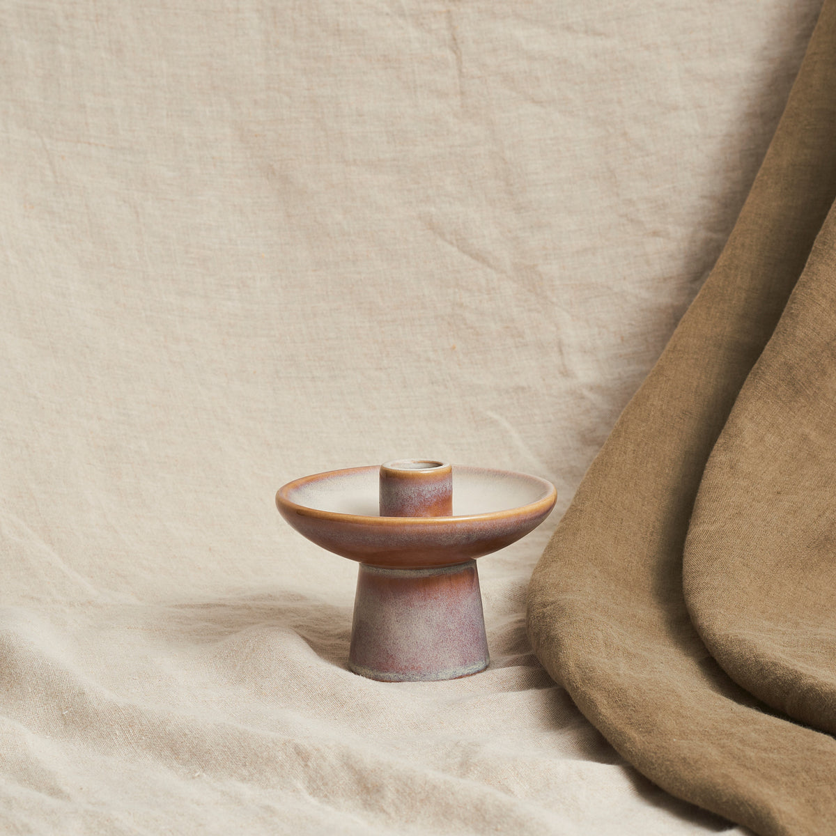 Wilma Candleholder - Beige Melange – Caboose Homeware